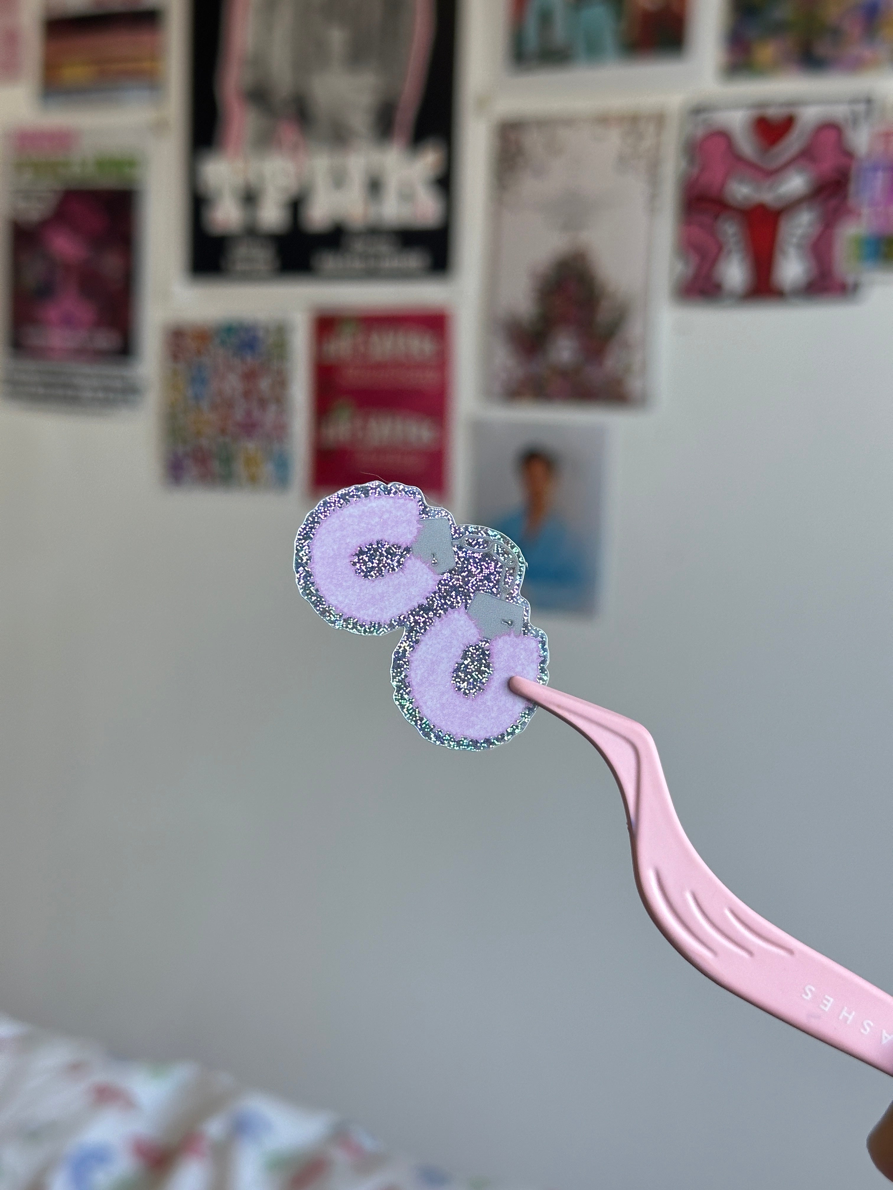 Pink handcuff sticker – CAITLINSJEWLSHOP LTD
